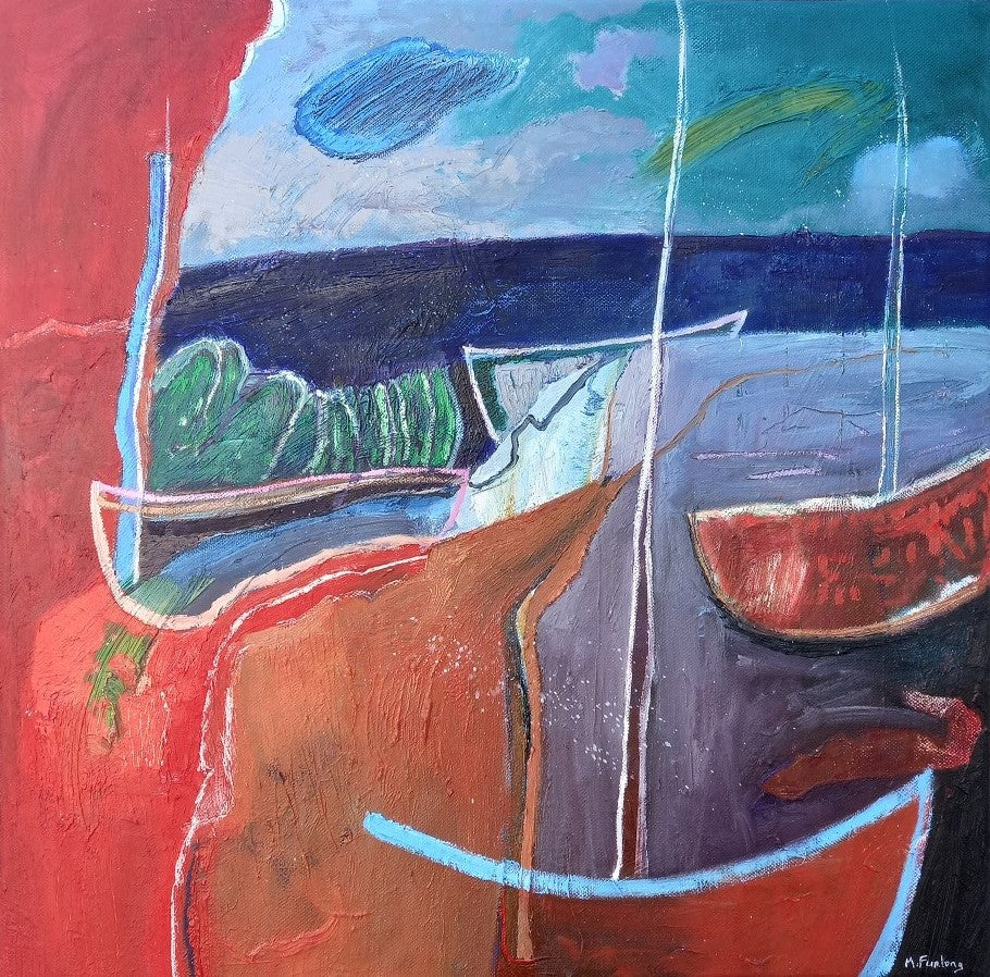 Waiting And Watching - original oil painting on canvas (H50xW50cm ...