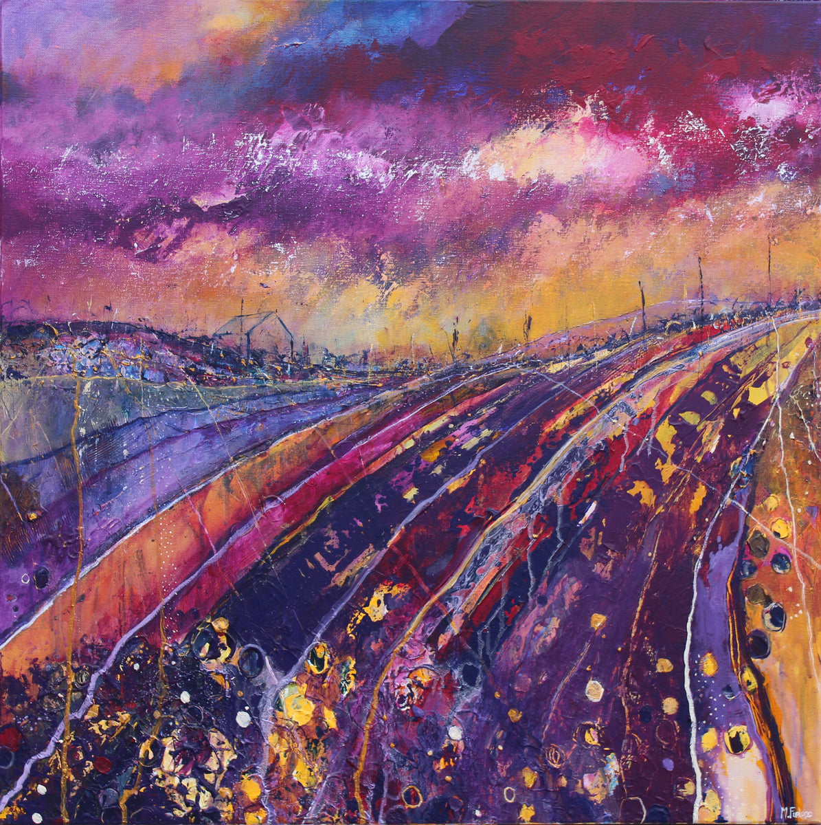 In Memory Of... - original acrylic painting on canvas (H76xW76cm ...